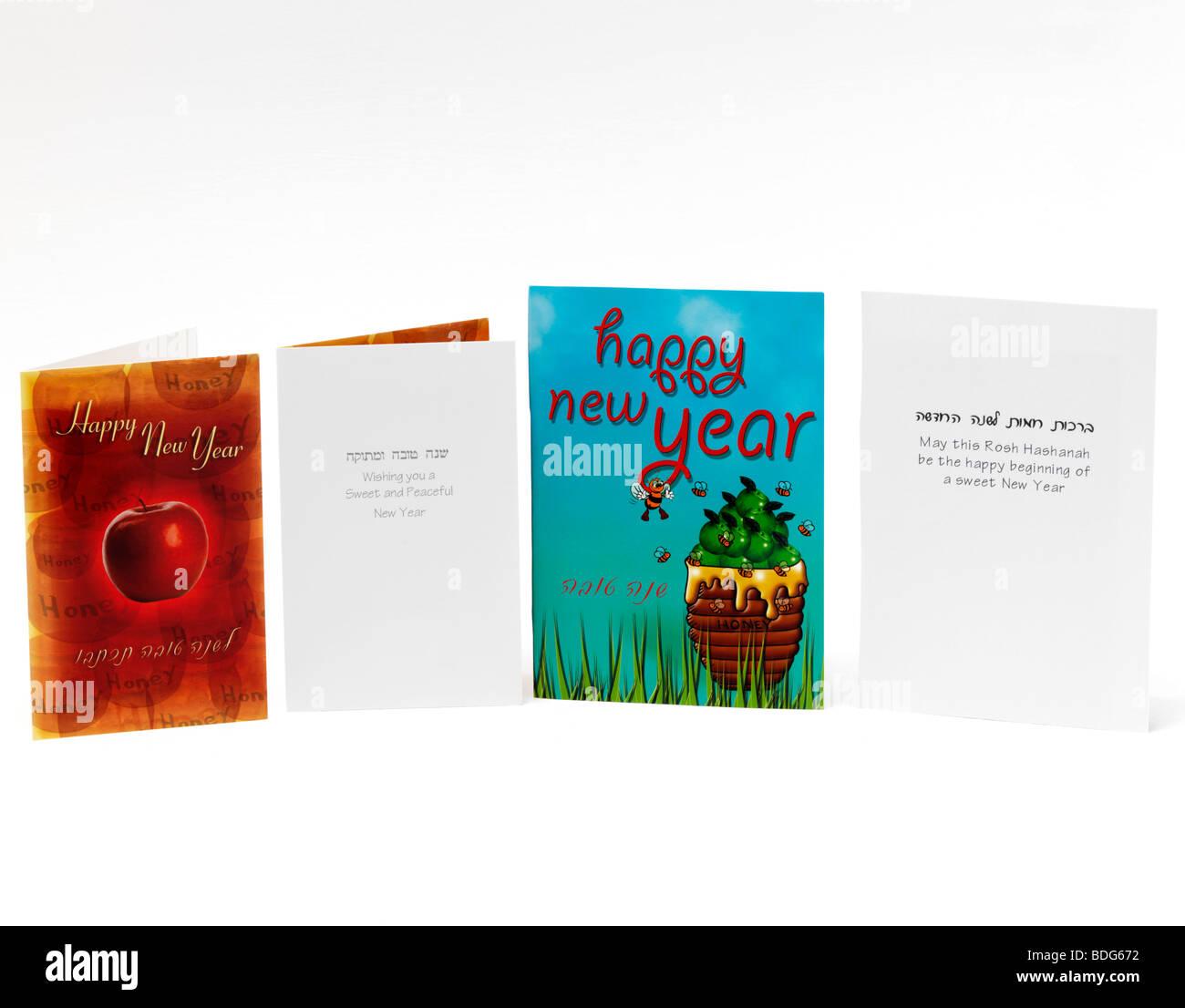 Rosh Hashanah Cards Jewish New Year Honey and Apples Traditionally ...