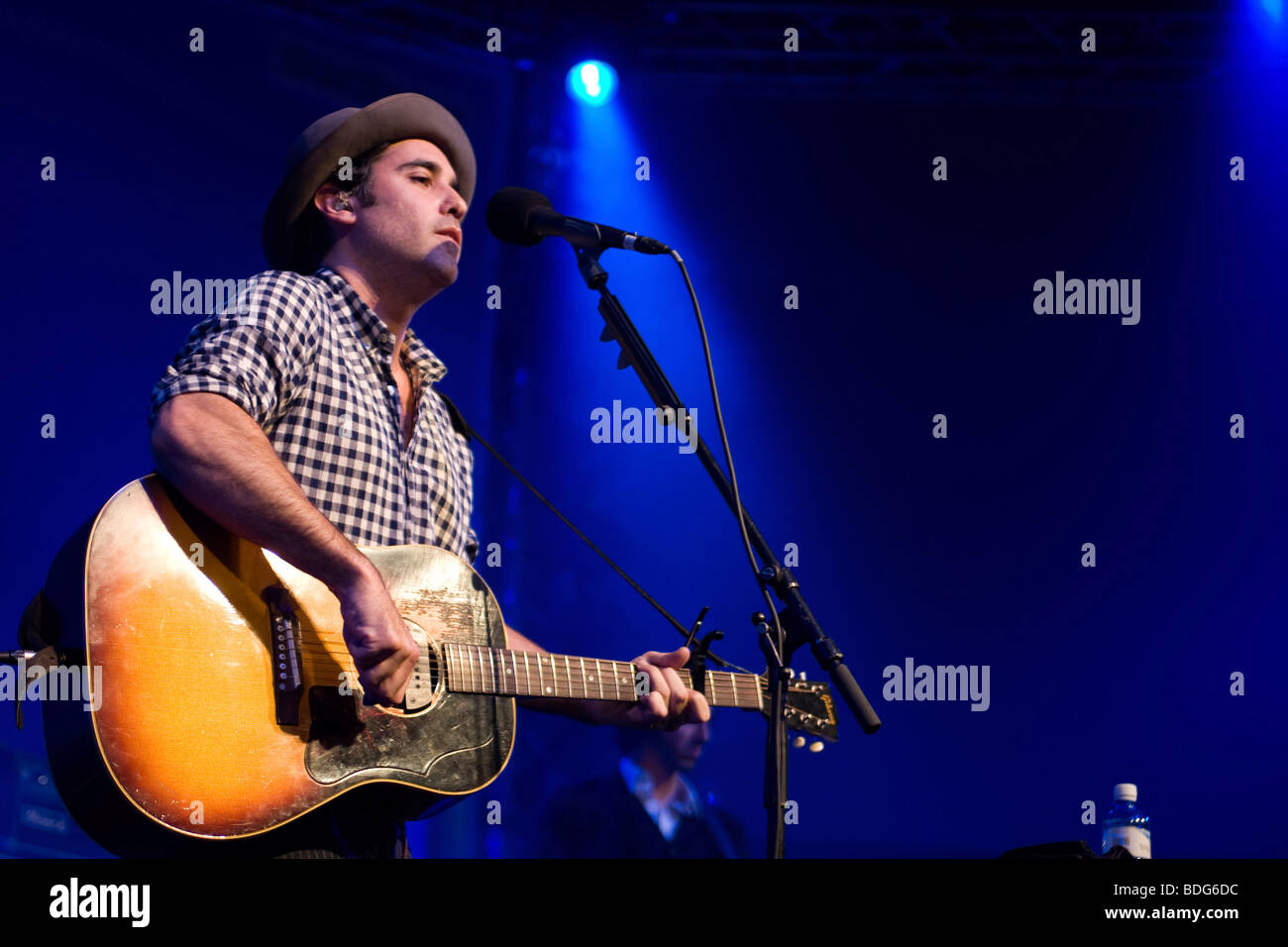U.S. singer and musician Joshua Radin performing live at Blue Balls ...
