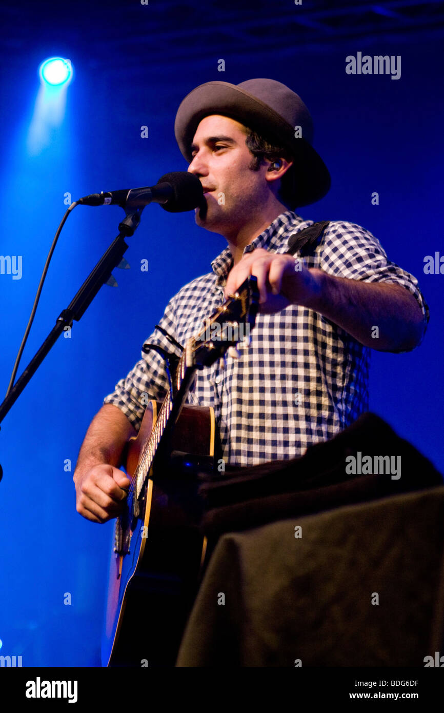 U.S. singer and musician Joshua Radin performing live at Blue Balls ...