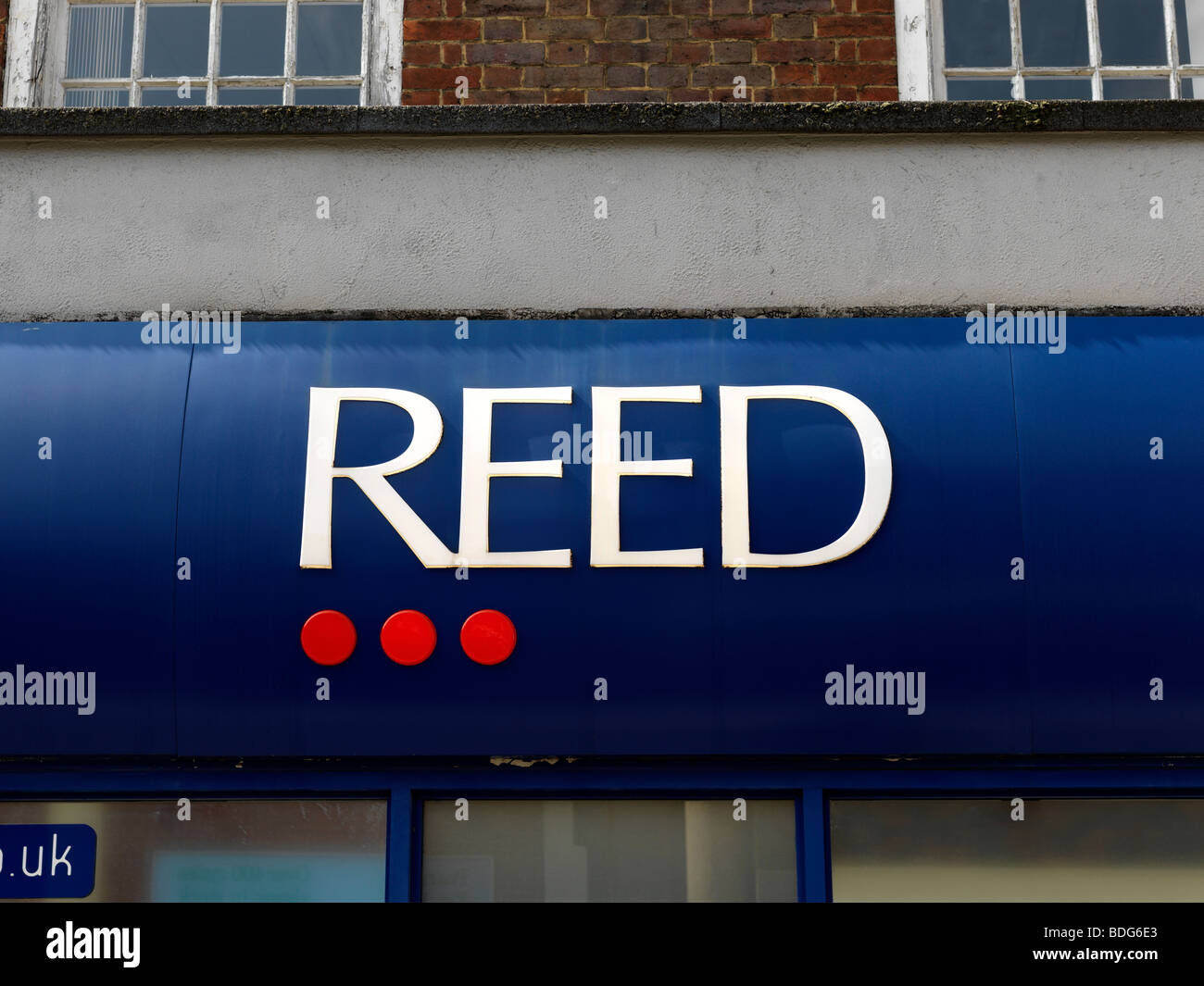 Sign Reed Employment Agency Stock Photo - Alamy