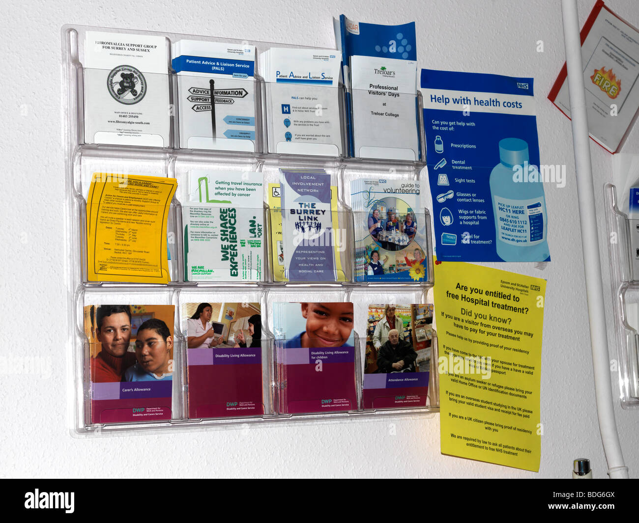 Leaflets in a NHS Hospital England Stock Photo - Alamy