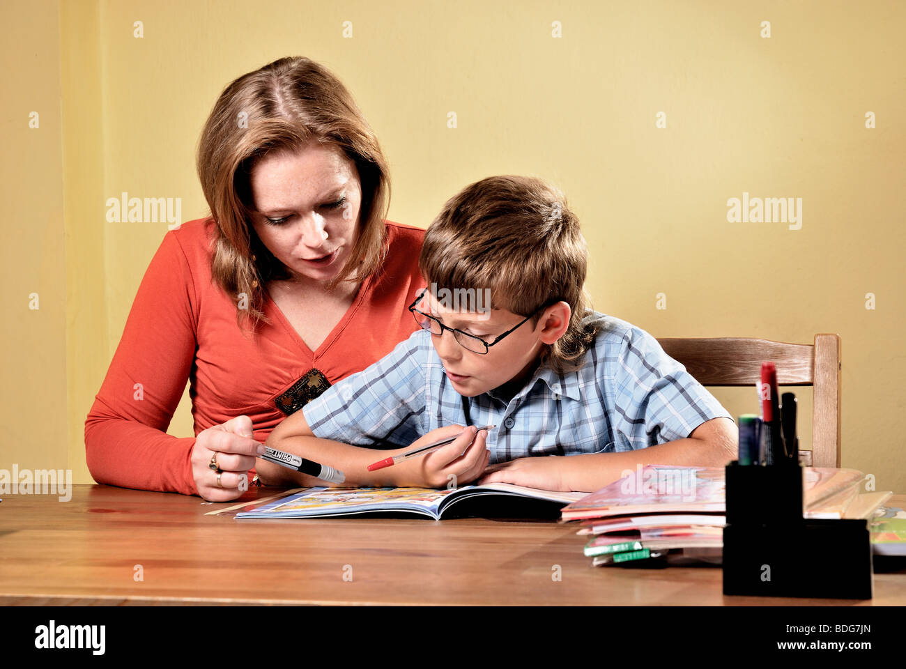 Child seated library table hi-res stock photography and images - Alamy