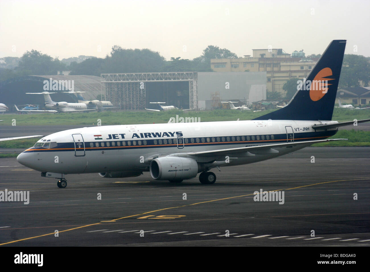 Jet Airways Tail Plane livery logo sign signage Stock Photo - Alamy