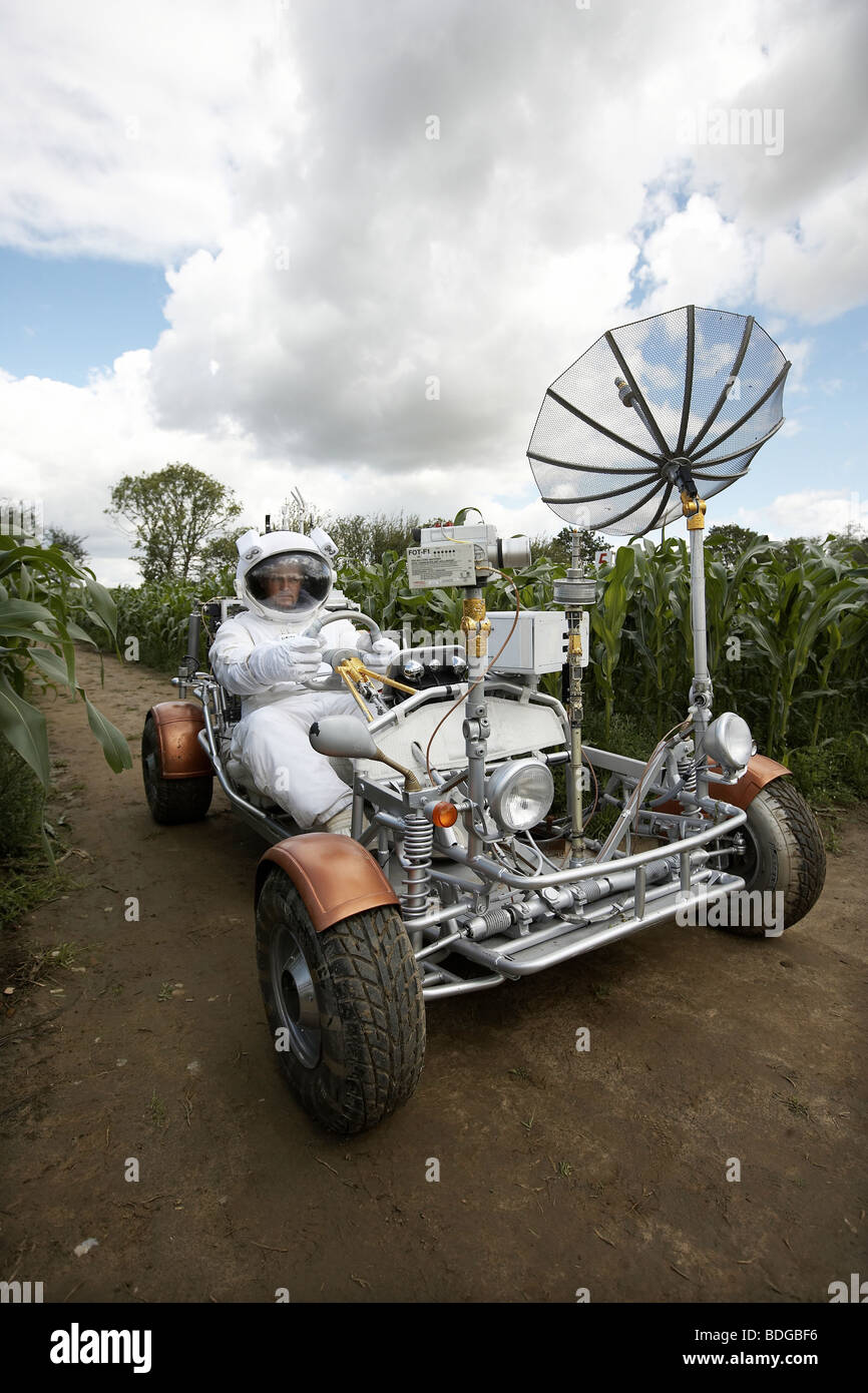 Replica Lunar Rover buggy at the York Maze built for the pop group ...