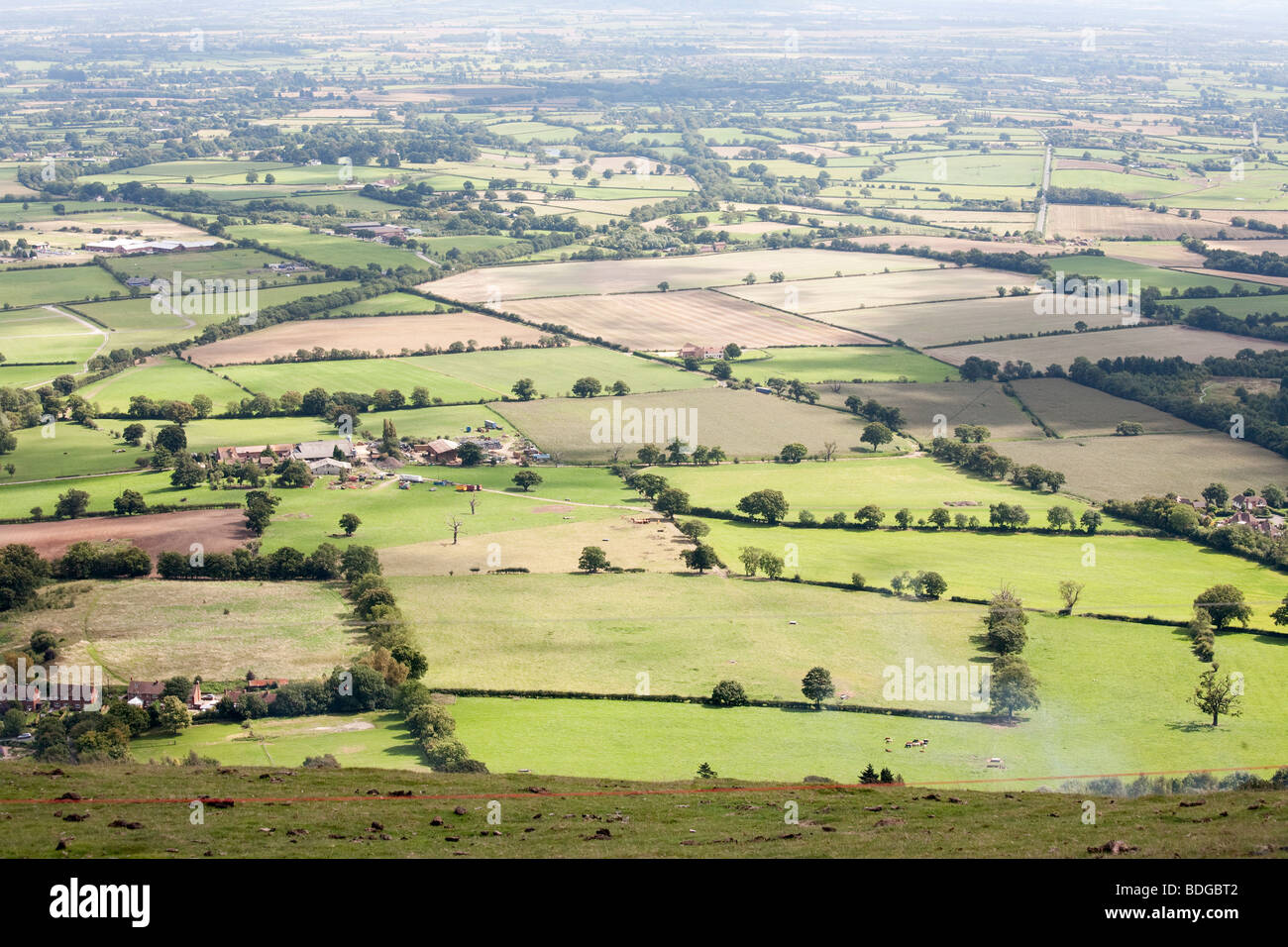 aerial view of English countryside in summer Stock Photo - Alamy