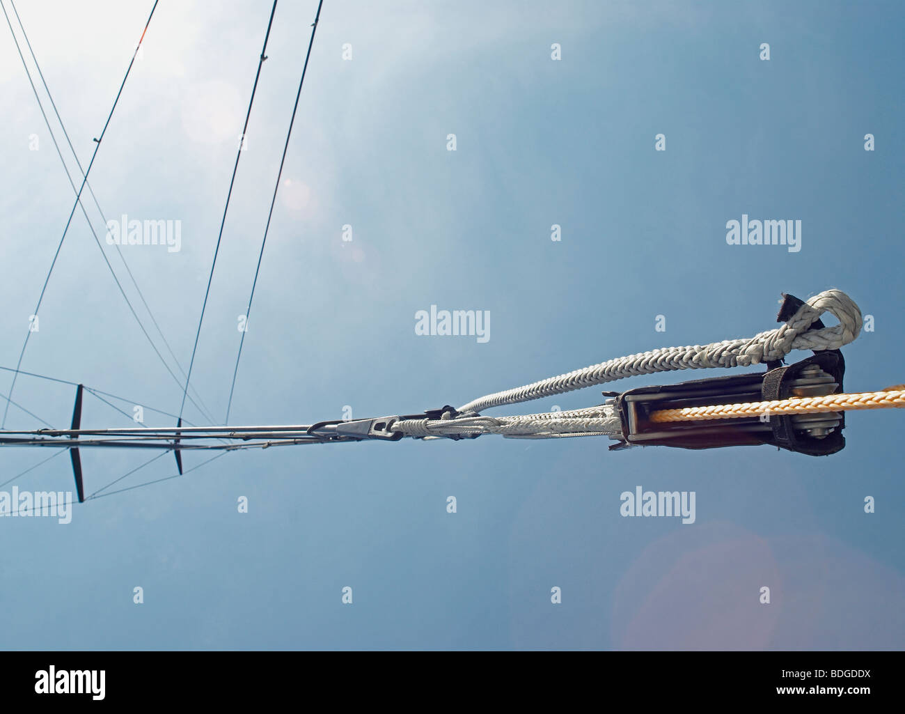 pulley of sailing boat Stock Photo - Alamy