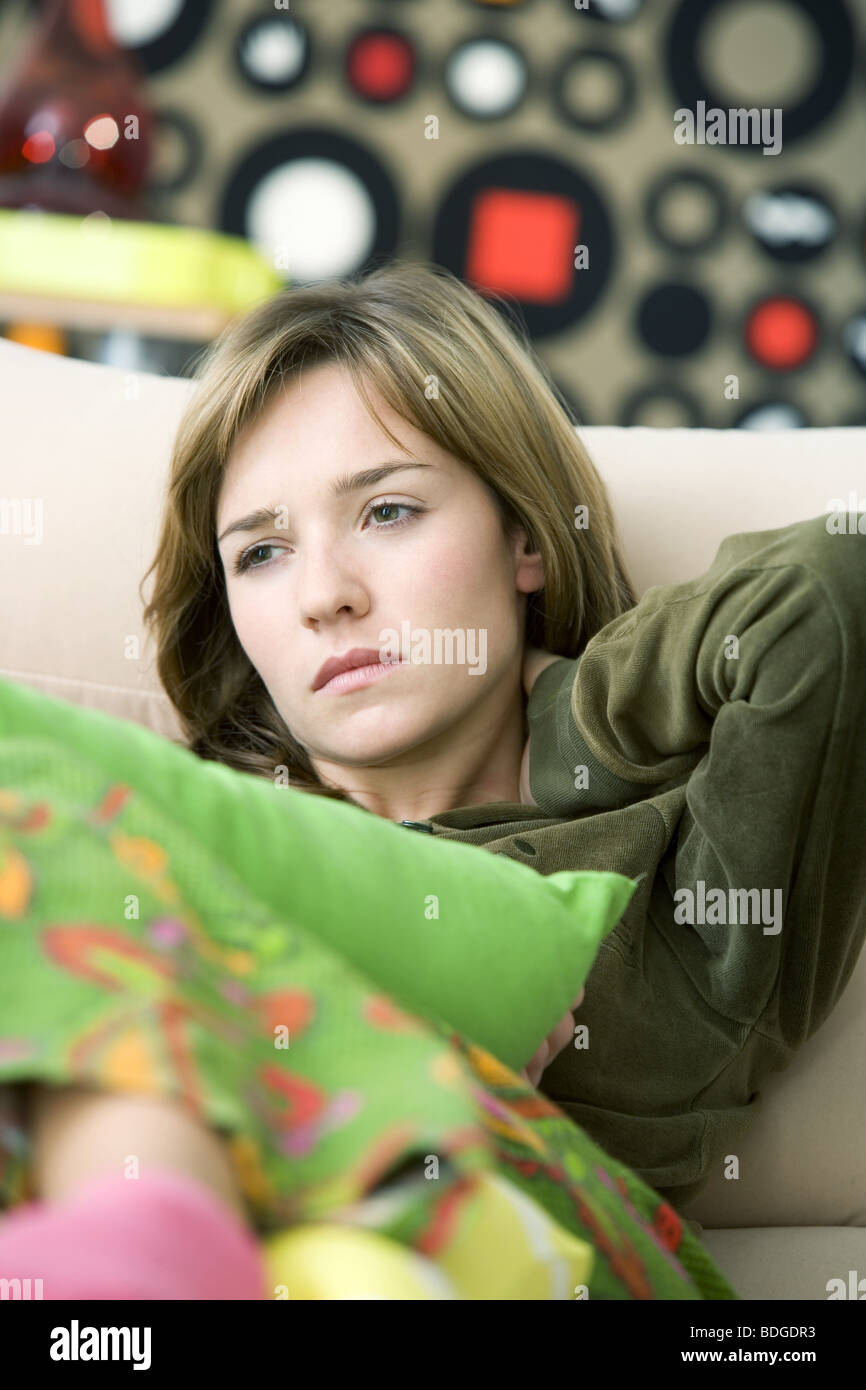 CERVICALGIA IN A WOMAN Stock Photo - Alamy