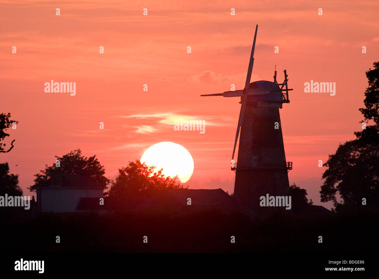 Windmill sunset dusk mill hi-res stock photography and images - Alamy