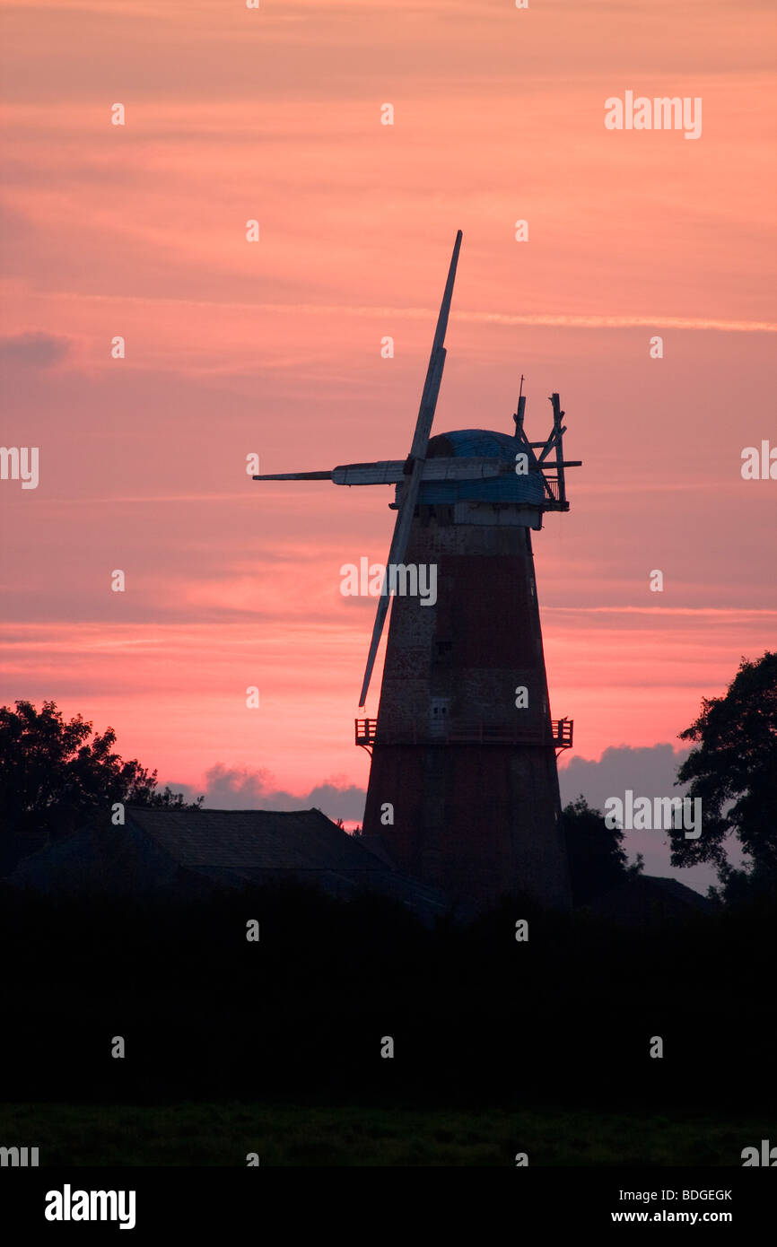 Sutton Mill, Norfolk Broads, at Sunset Stock Photo - Alamy