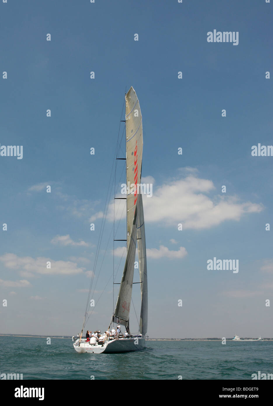 sailing boat in English Channel Stock Photo - Alamy