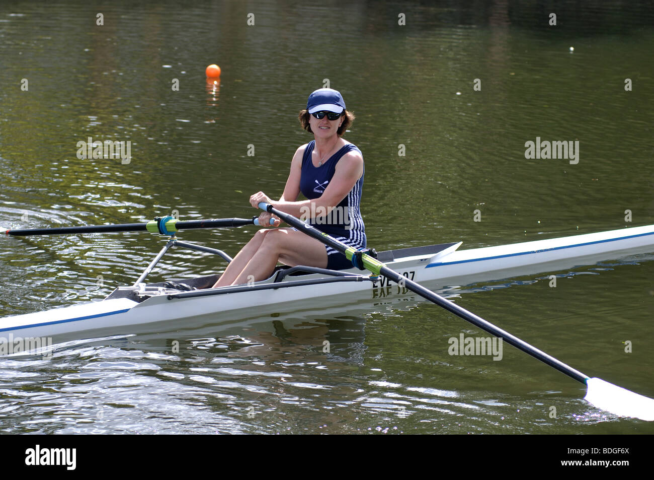 Rowing on River Avon at Warwick Regatta, Warwickshire, England, UK ...