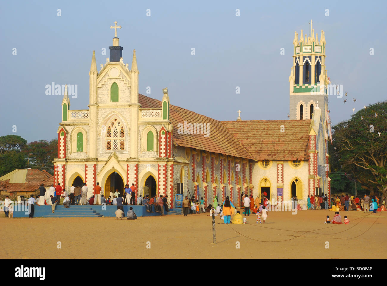 Vettukad Madre De Deus Church Stock Photo - Alamy