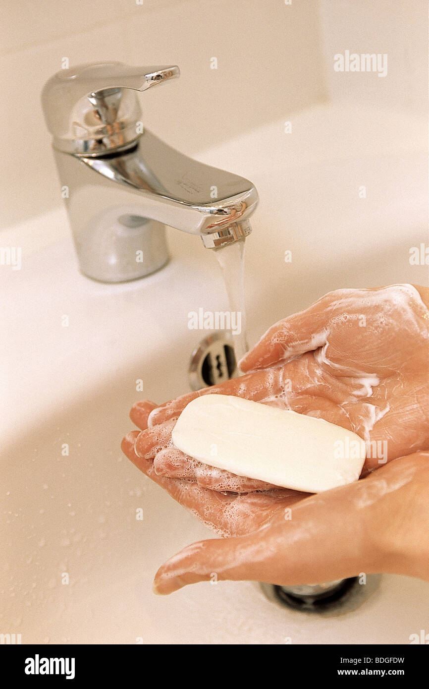 HAND WASHING, WOMAN Stock Photo - Alamy