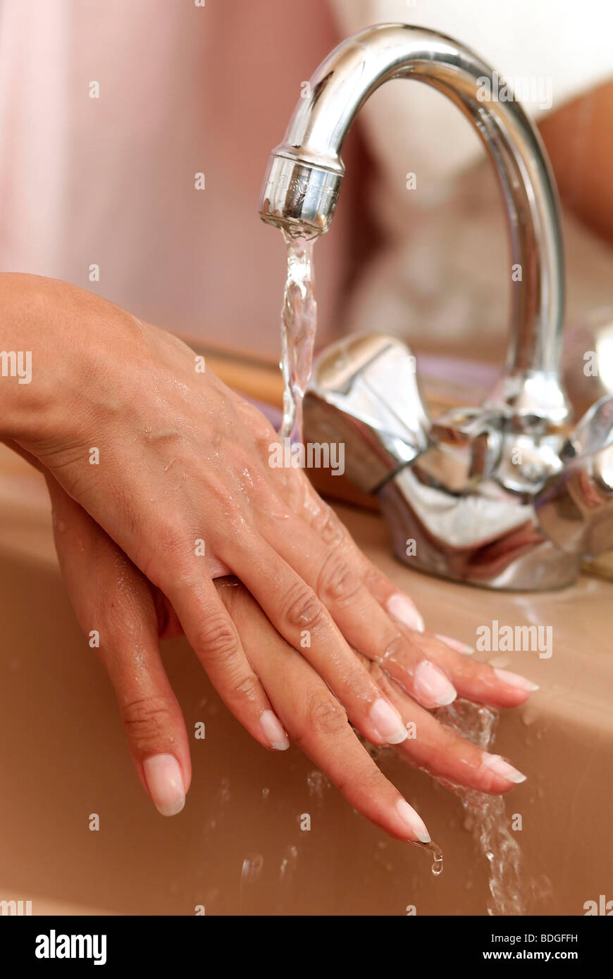HAND WASHING, WOMAN Stock Photo - Alamy