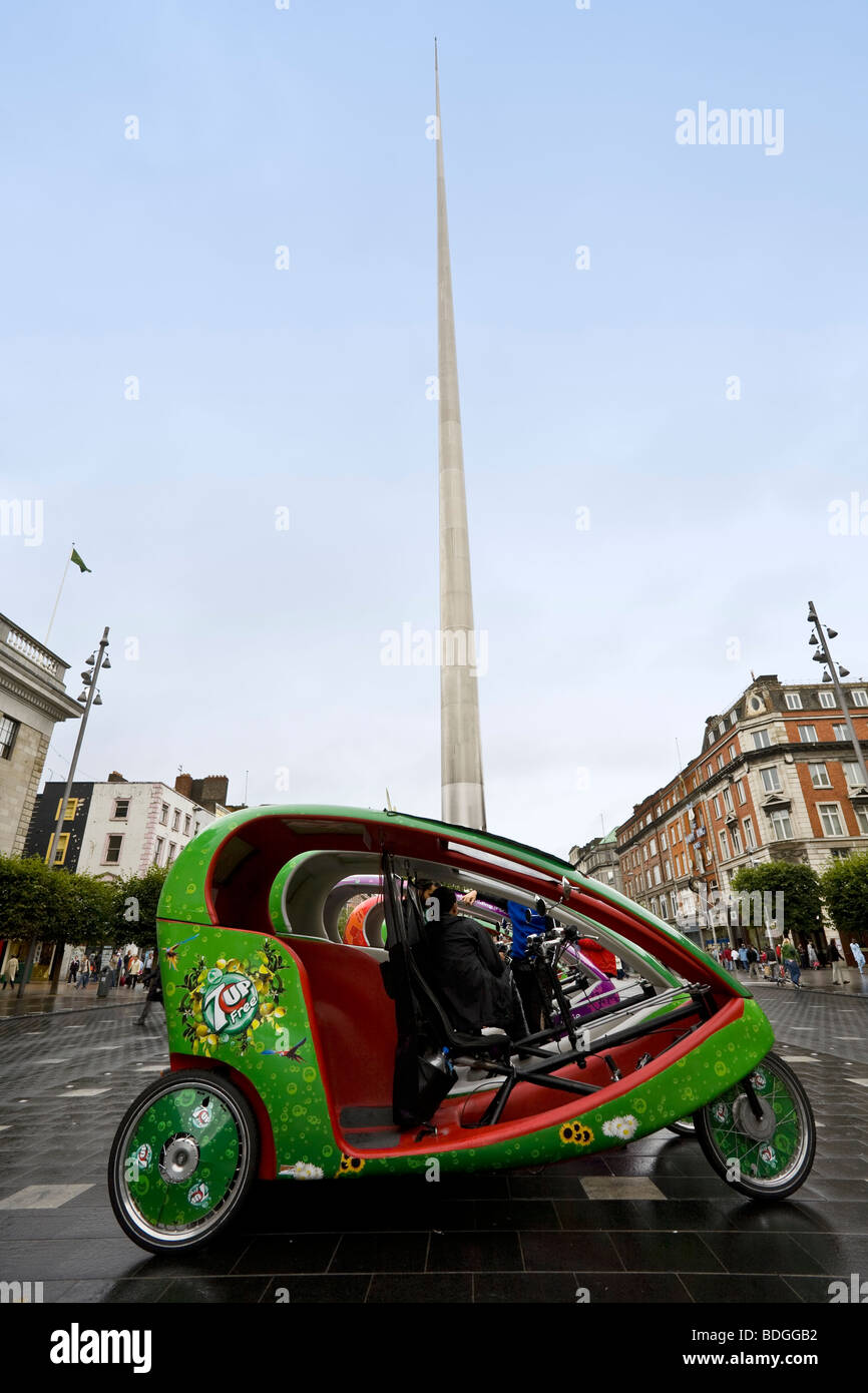 Irish 3-wheeled taxi, O'Connell Street, Dublin, Ireland Stock Photo - Alamy