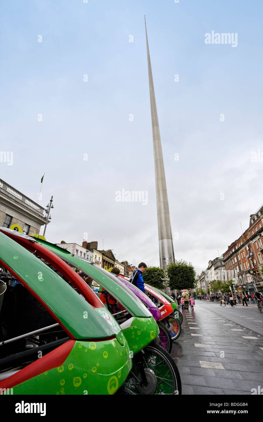 Irish 3-wheeled taxi, O'Connell Street, Dublin, Ireland Stock Photo - Alamy