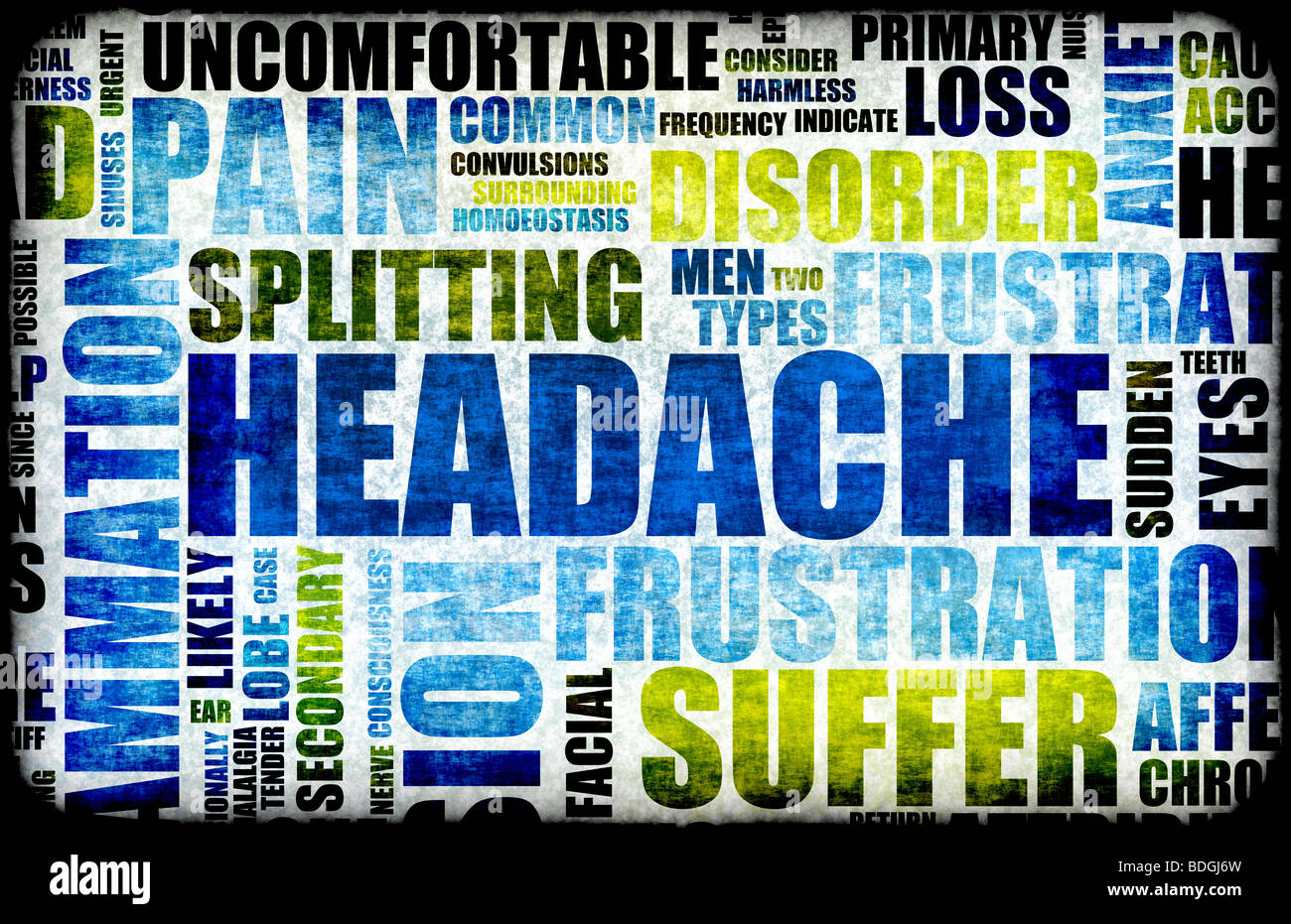 Severe Headache Medical Condition as a Background Stock Photo - Alamy