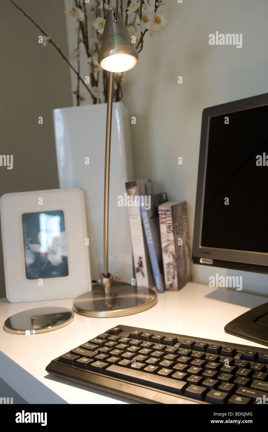Computer in a home office / study Stock Photo - Alamy