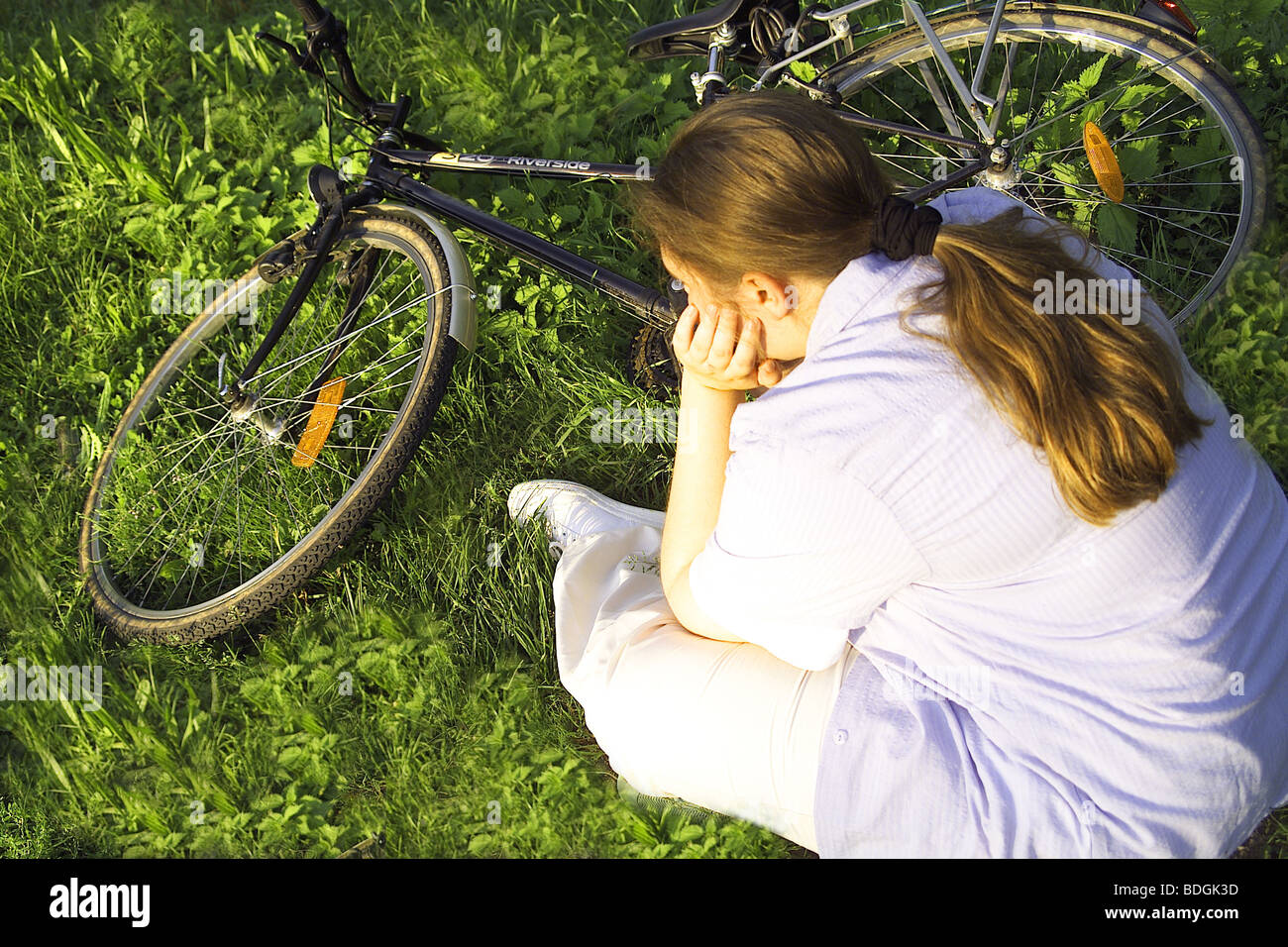 WOMAN WITH A PROBLEM Stock Photo - Alamy