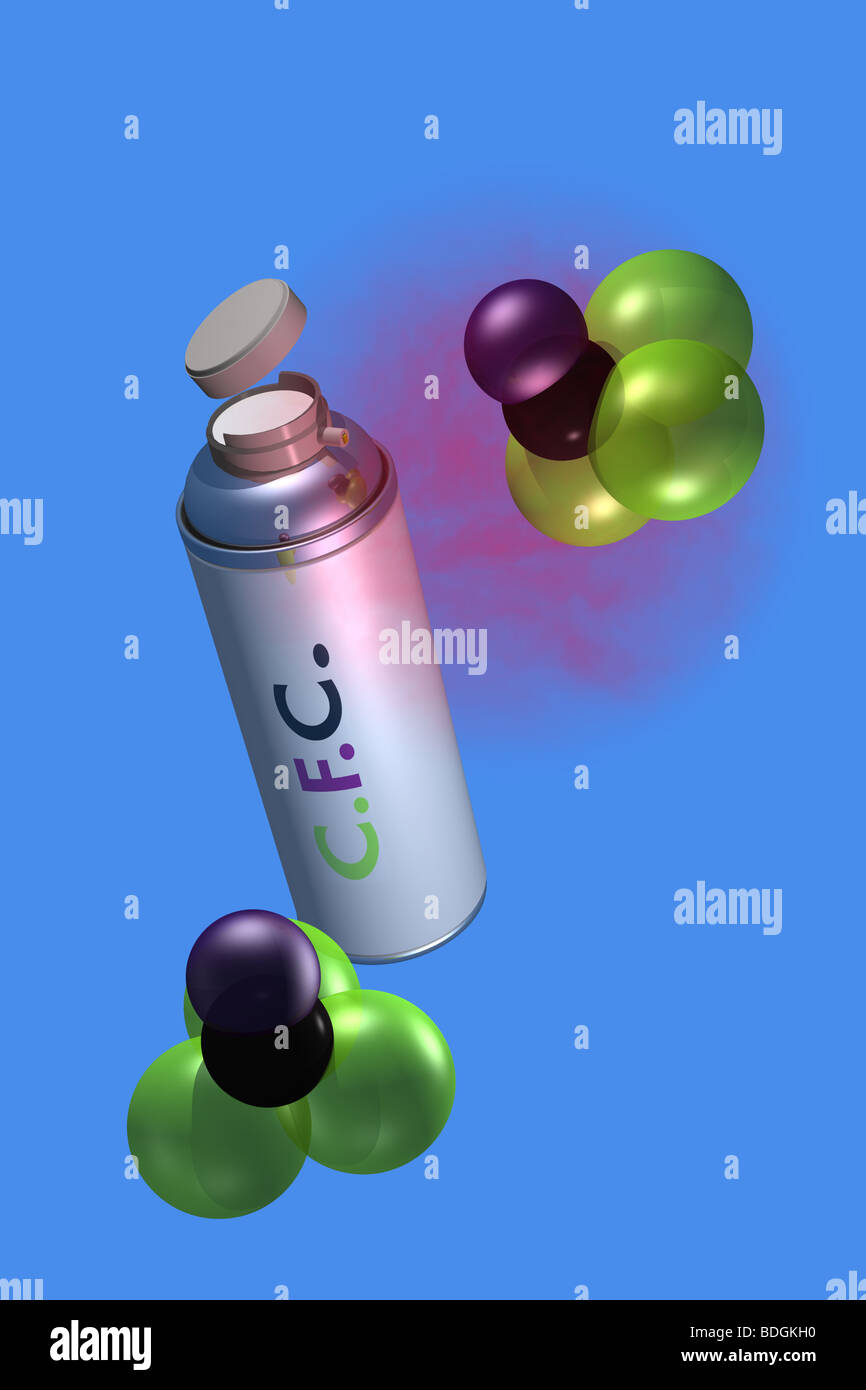 Cfc molecule model molecular hi-res stock photography and images - Alamy