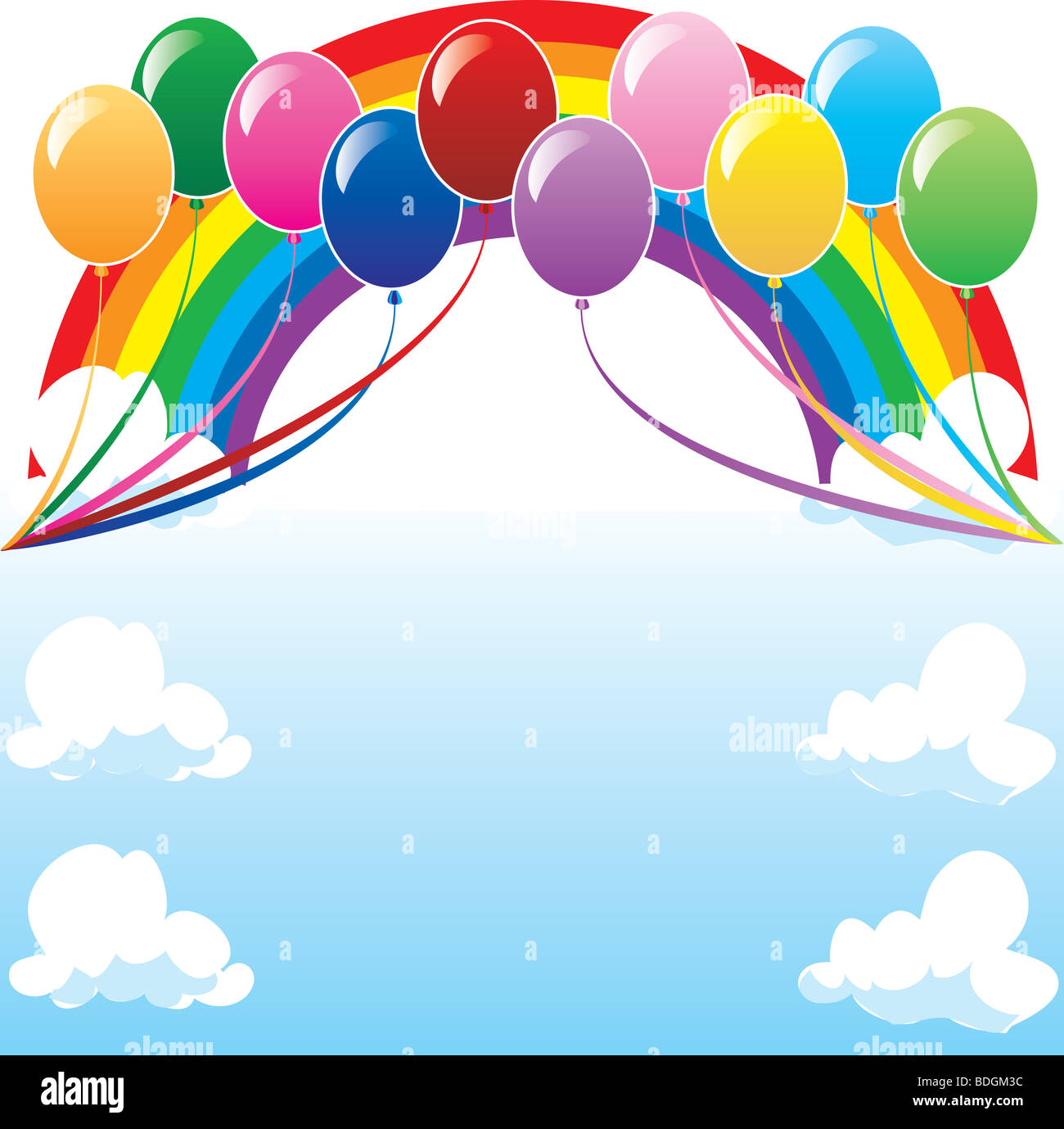 Balloons with sky background Cut Out Stock Images & Pictures - Alamy