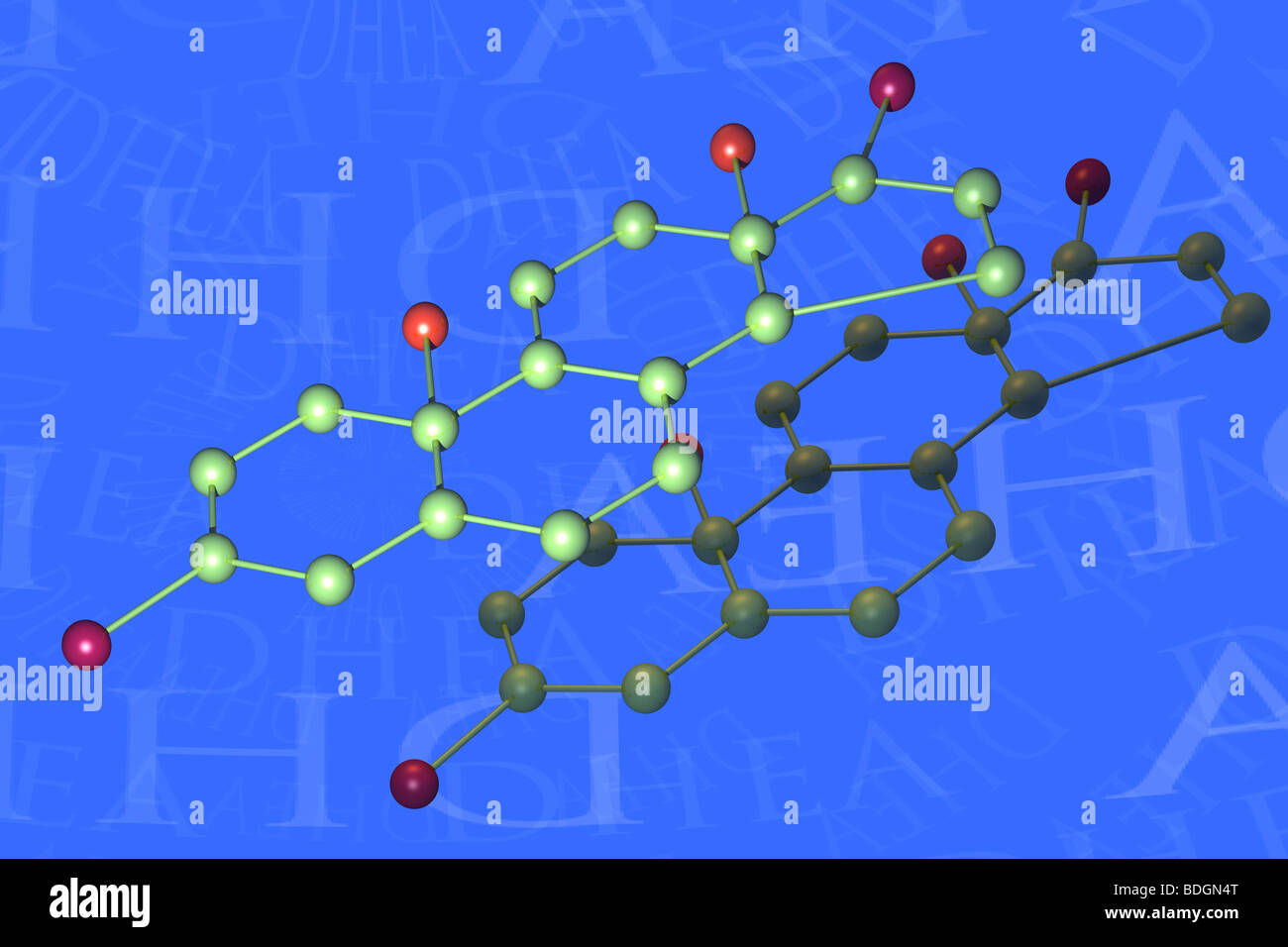 Dehydroepiandrosterone molecular model hi-res stock photography and ...