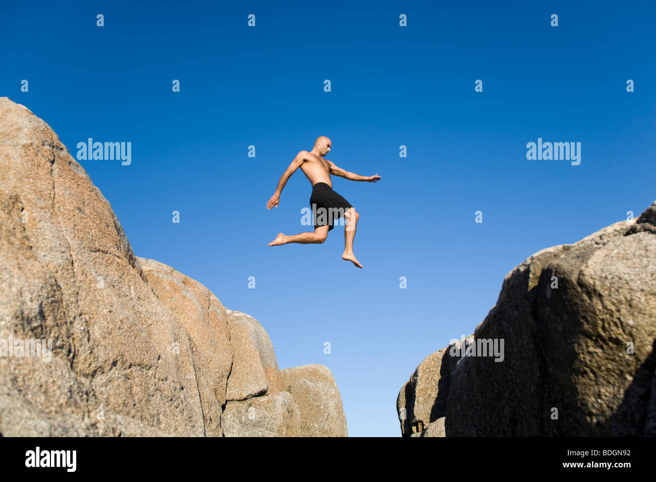 Leaping across canyon hi-res stock photography and images - Alamy