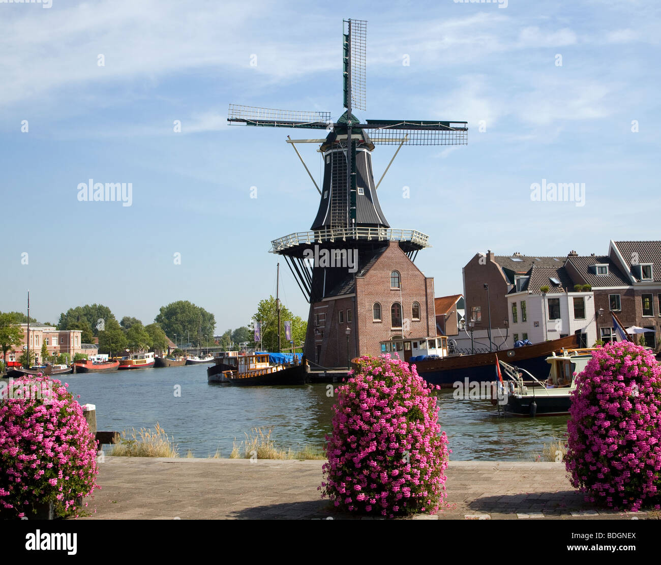 Moulin de Adriaan windmill, Haarlem, Holland Stock Photo - Alamy
