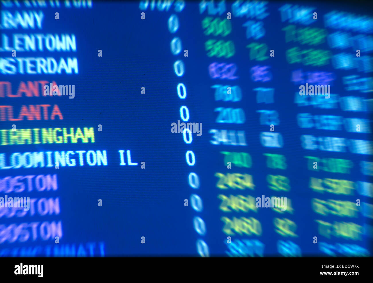 computer enhanced airport departure screen Stock Photo - Alamy