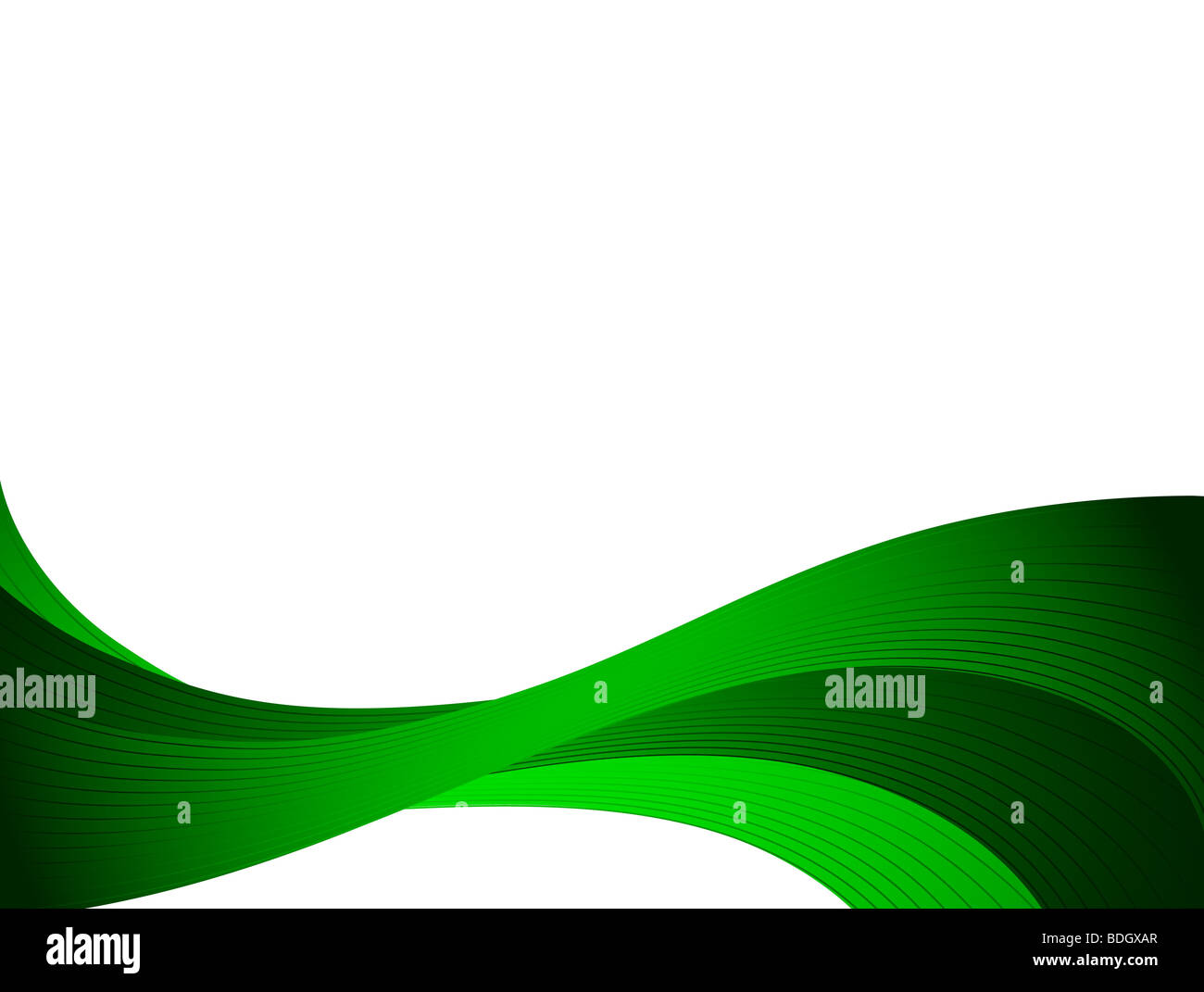 illustration of a abstract green wave background Stock Photo - Alamy