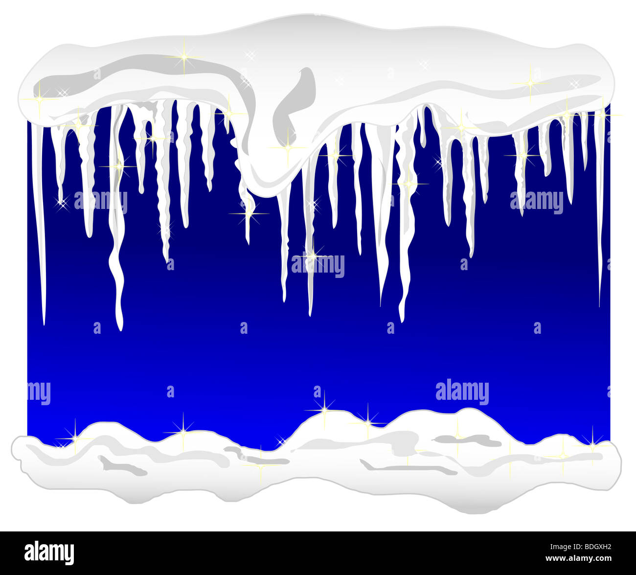 Snow icicles Cut Out Stock Images & Pictures - Alamy