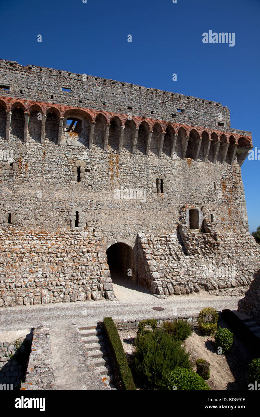 Ourem old castle at the top of the hill, in the center of Portugal ...