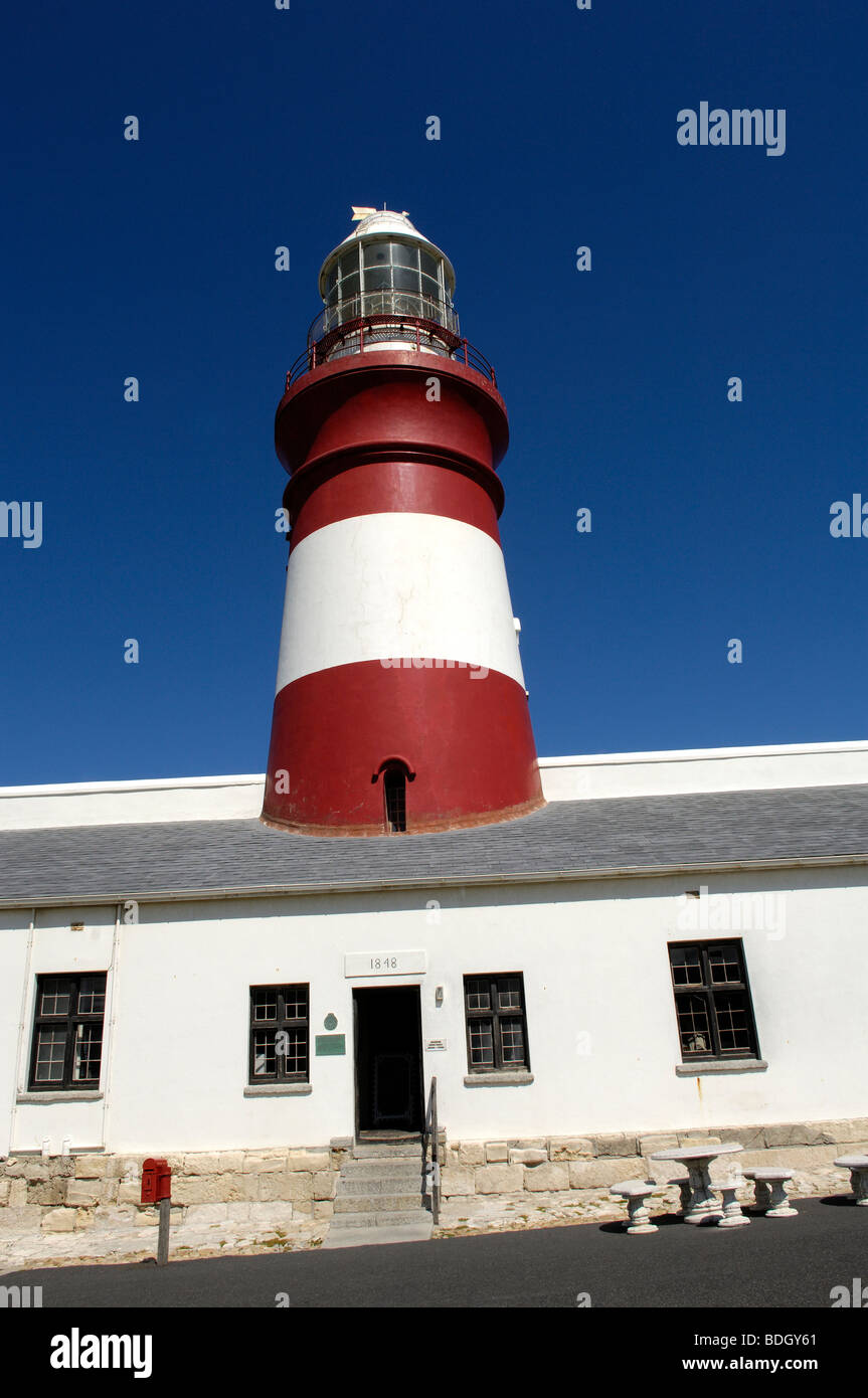 Cape Agulhas Lighthouse, at southern most point of Africa, Western Cape ...