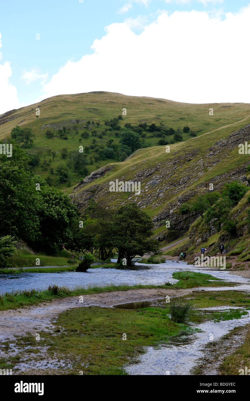 The Dovedale area of Derbyshire, the southern end of the Peak district ...