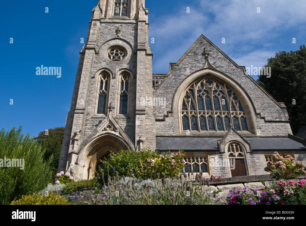 Stained glass church dorset england hi-res stock photography and images ...
