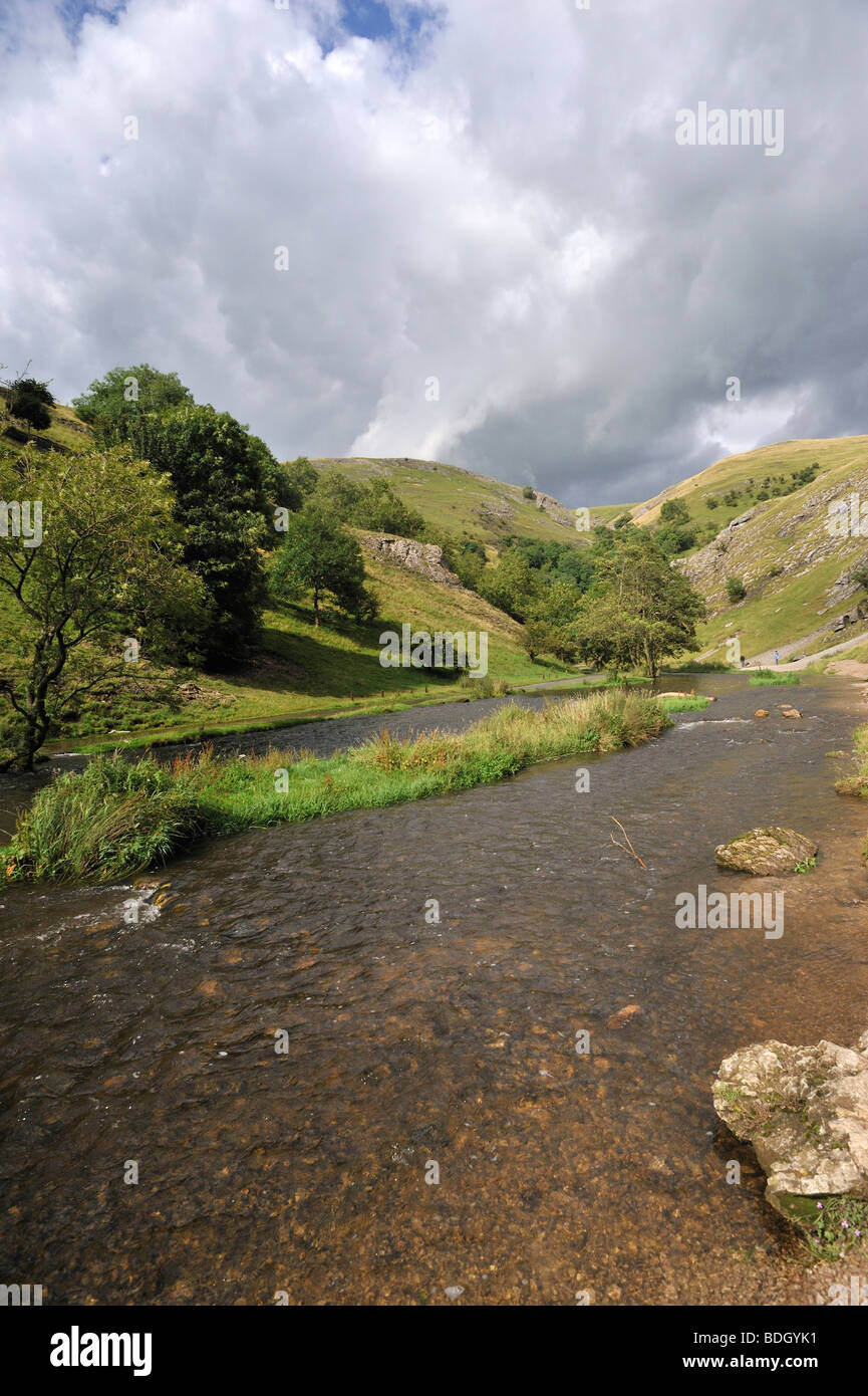 The Dovedale area of Derbyshire, the southern end of the Peak district ...