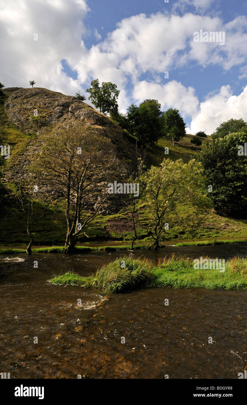 The Dovedale area of Derbyshire, the southern end of the Peak district ...