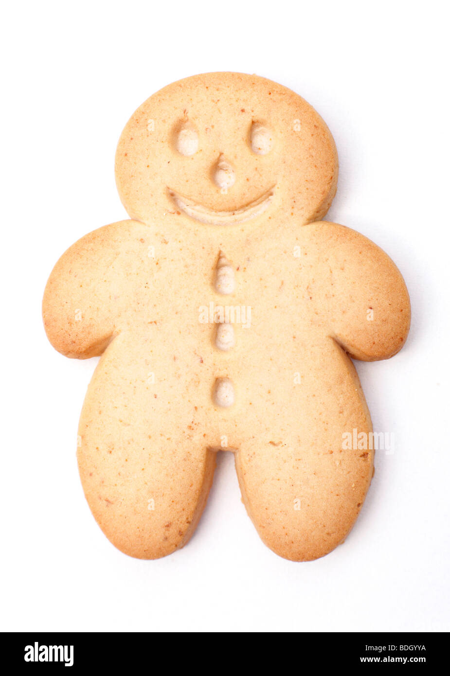 Single smiling gingerbread man Stock Photo - Alamy