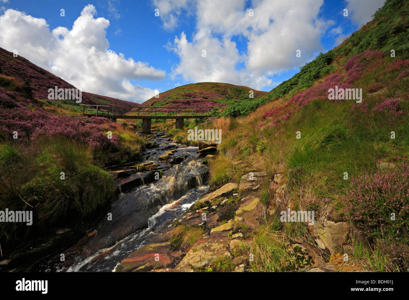 Blackpool Bridge, Dean Clough above Holmfirth, West Yorkshire, Peak ...