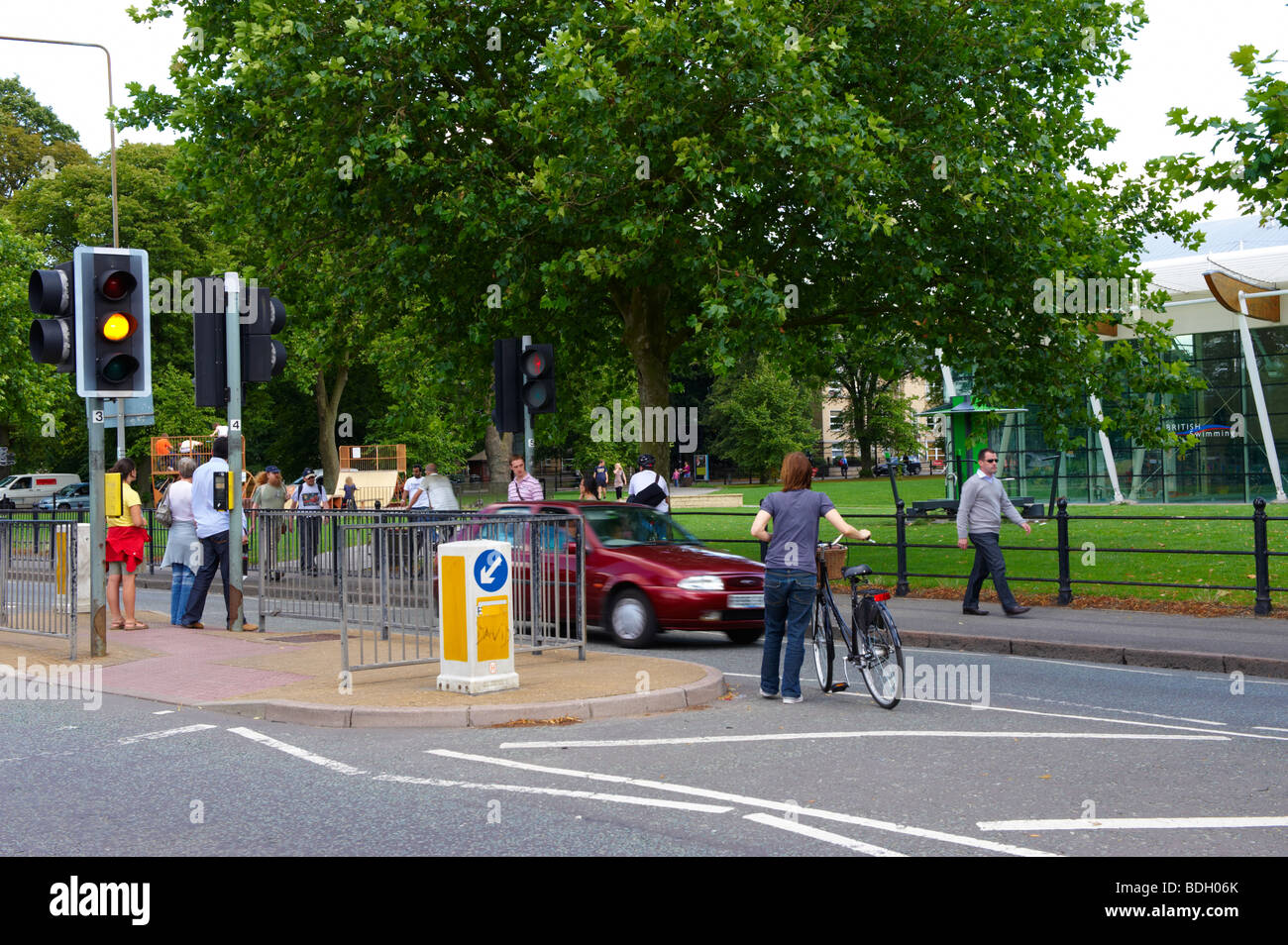 Pedestrians road junction hi-res stock photography and images - Alamy