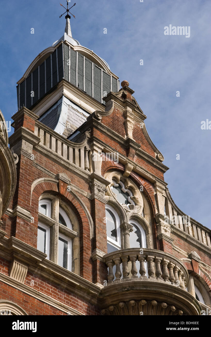 The front facade of the Royal Arcade complex, Boscombe, Bournemouth ...