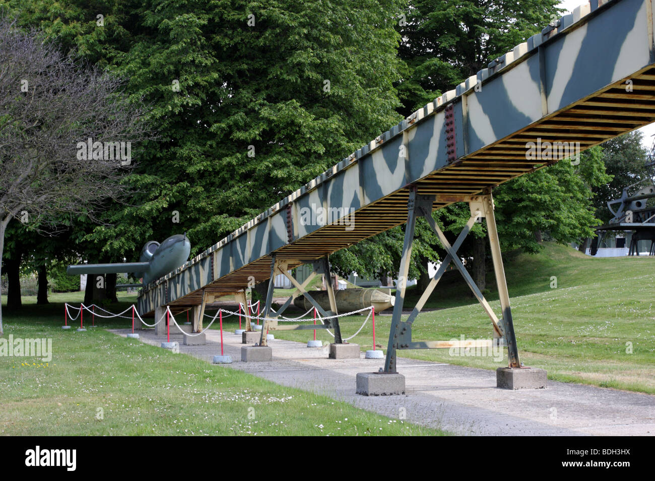 German doodlebug and flight ramp museum piece hi-res stock photography ...