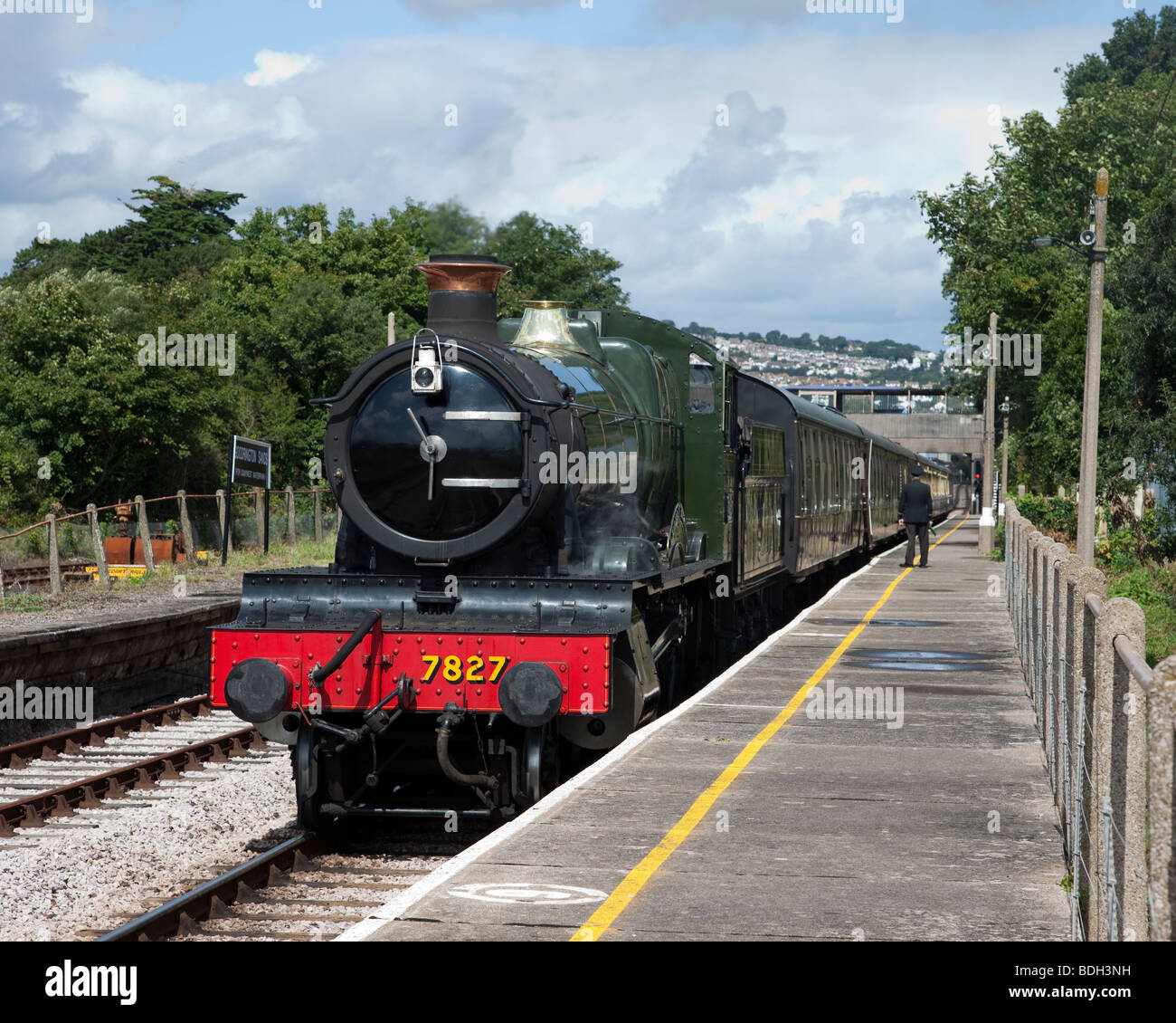Steam Train at Goodrington, Devon Stock Photo - Alamy