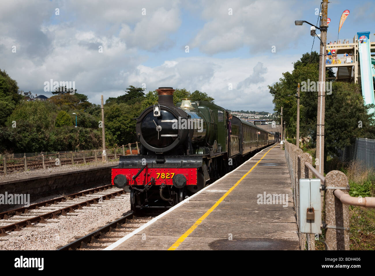 Lydham Manor number 7827 at Goodrington Station, part of the preserved ...