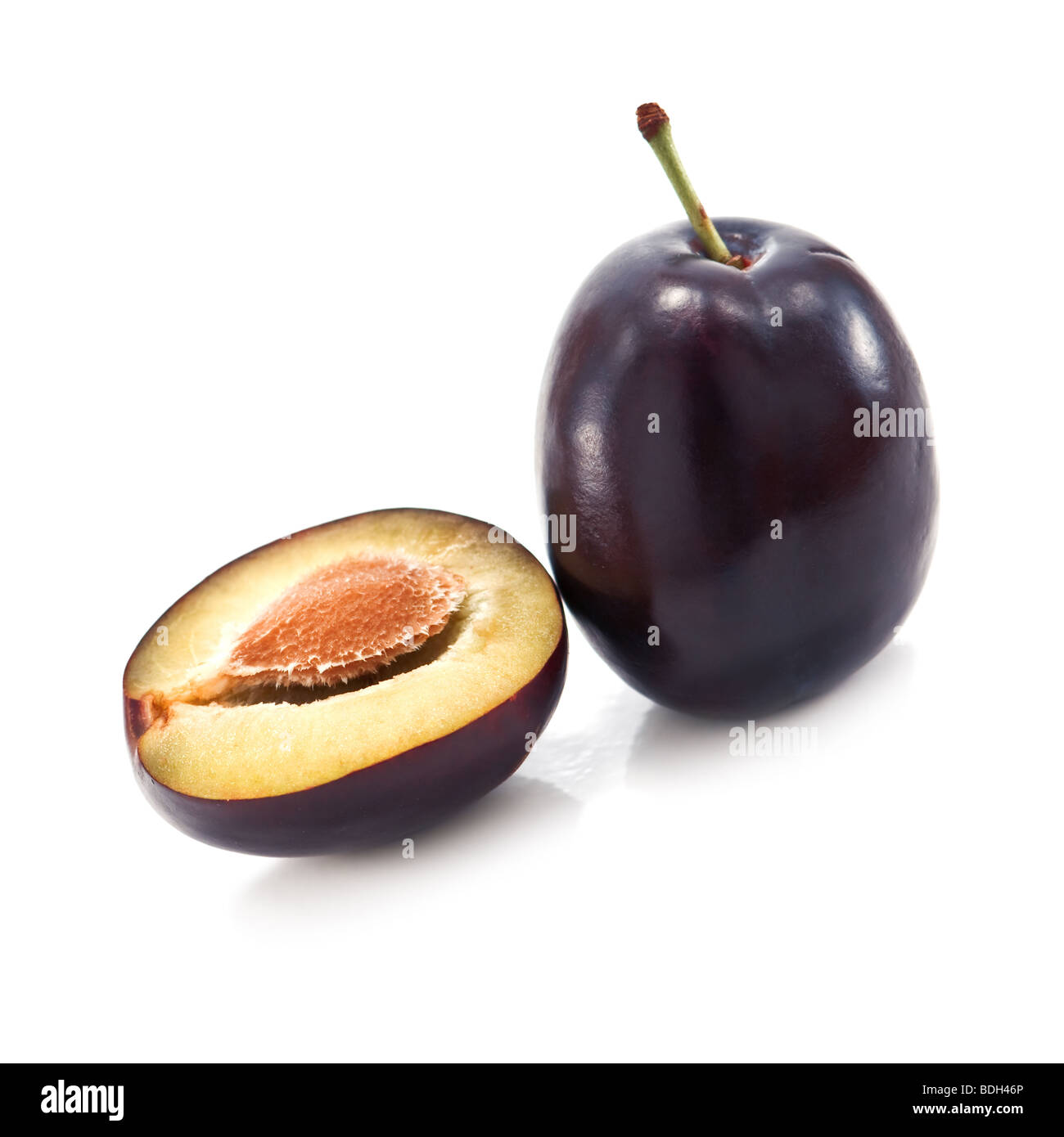 plum isolated on white Stock Photo - Alamy