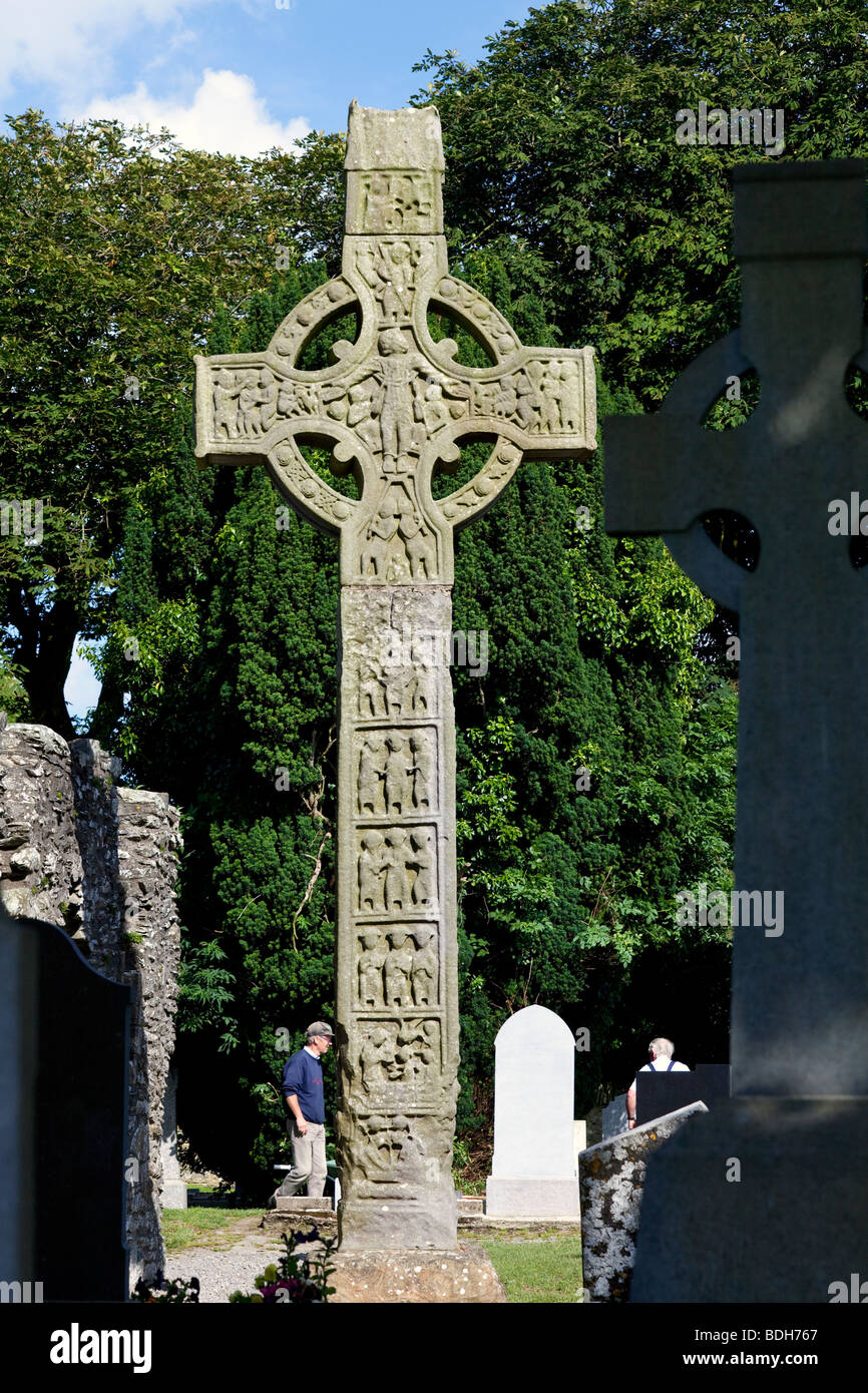 Monasterboice tall cross hi-res stock photography and images - Alamy