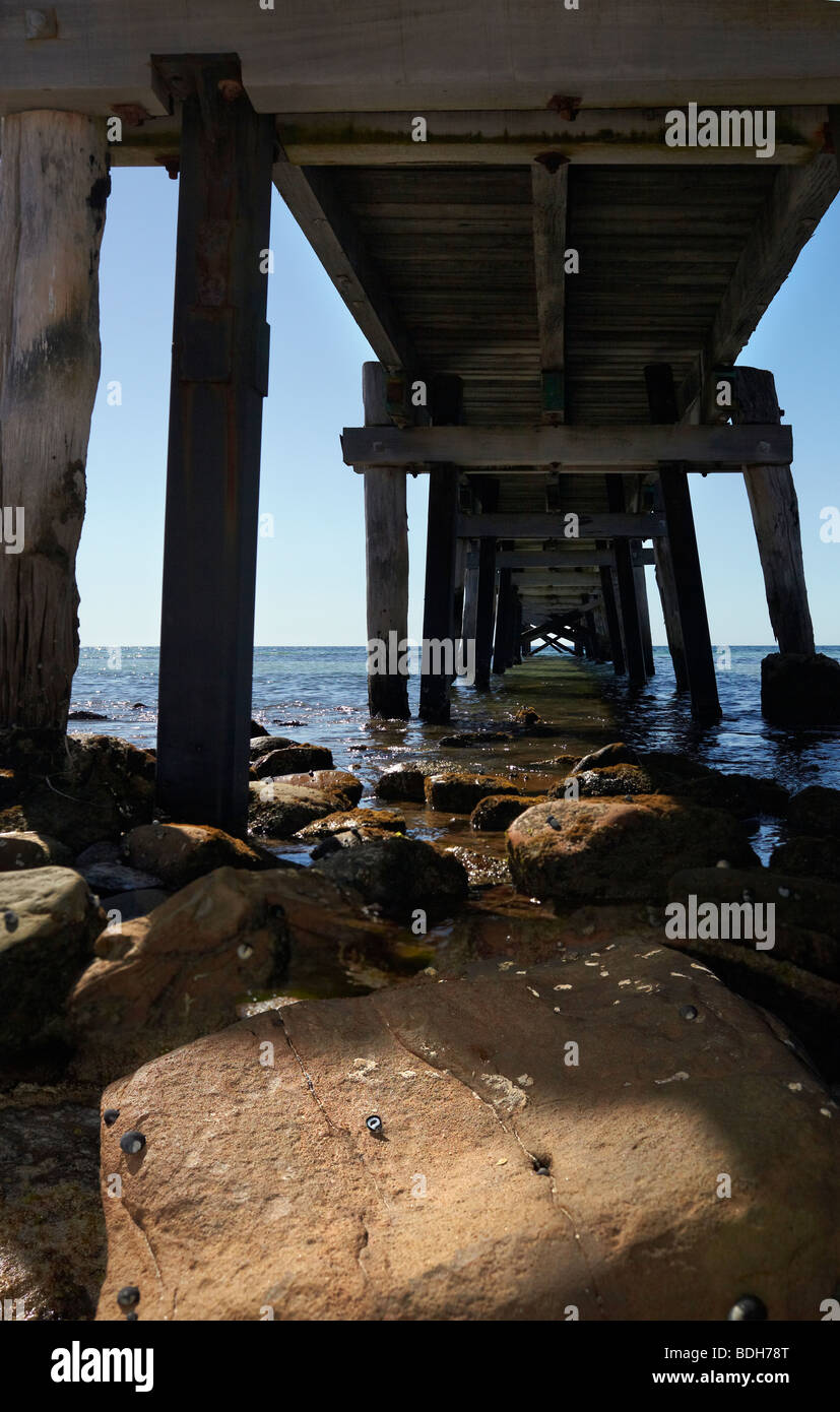 Under the jetty Stock Photo - Alamy