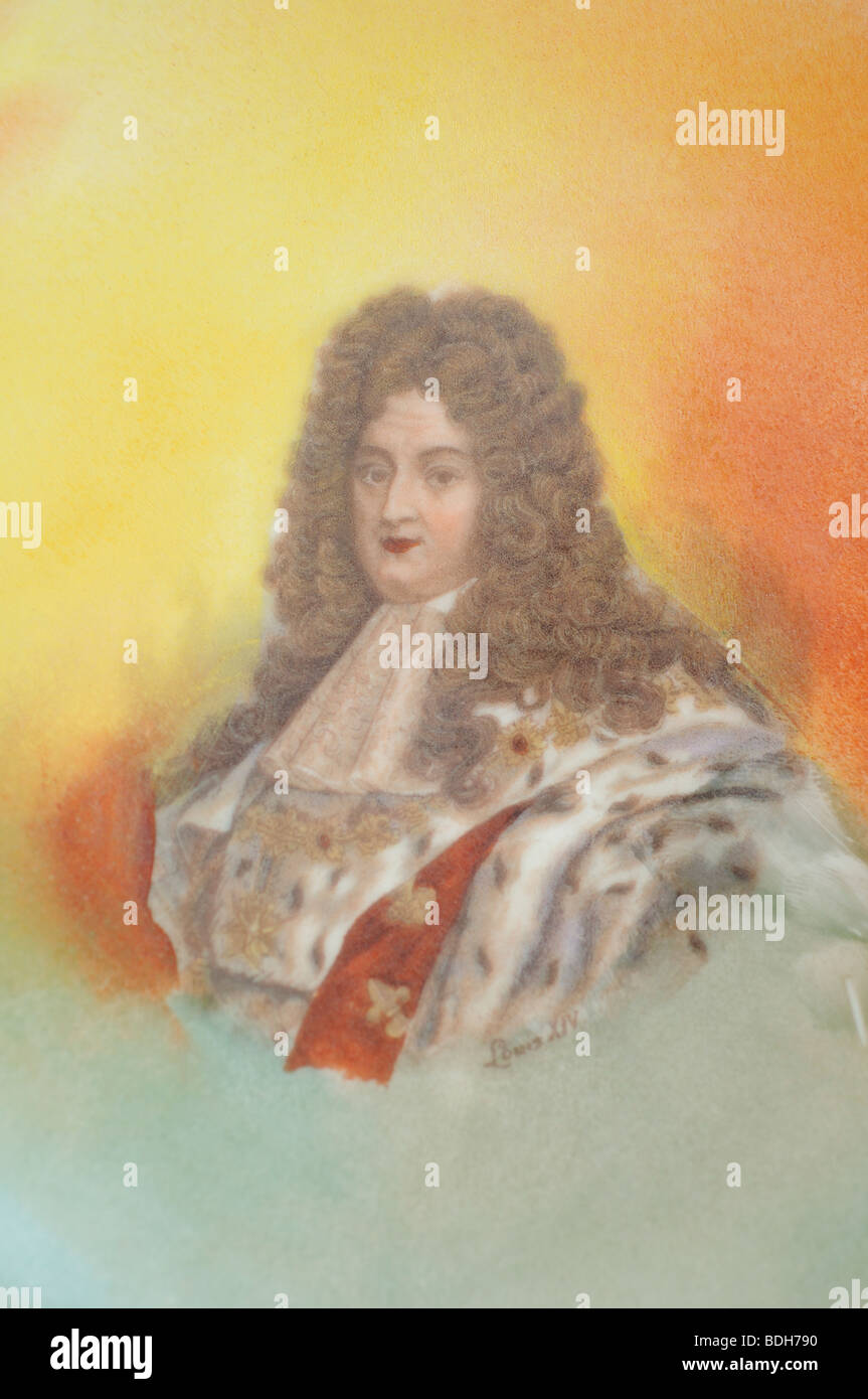 French king Louis XIV (1638-1715) - King Sun - a portrait on antique ...