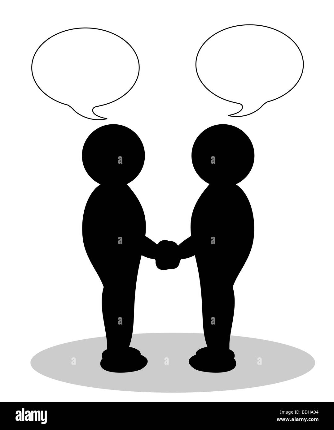 illustration of two people shaking hands Stock Photo - Alamy