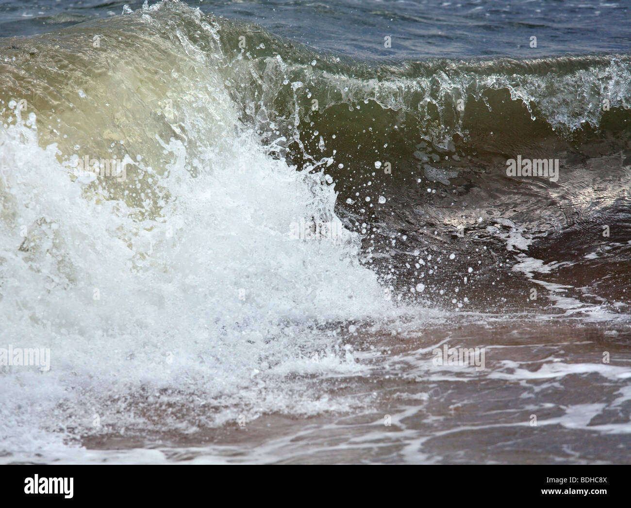 Sea surf great wave break on coastline (nature background Stock Photo ...